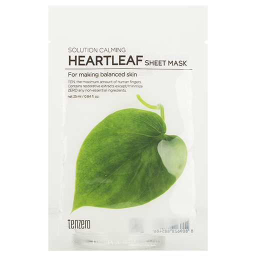 TENZERO Solution Calming Heartleaf Sheet Mask, 25ml купить оптом | Ines ...